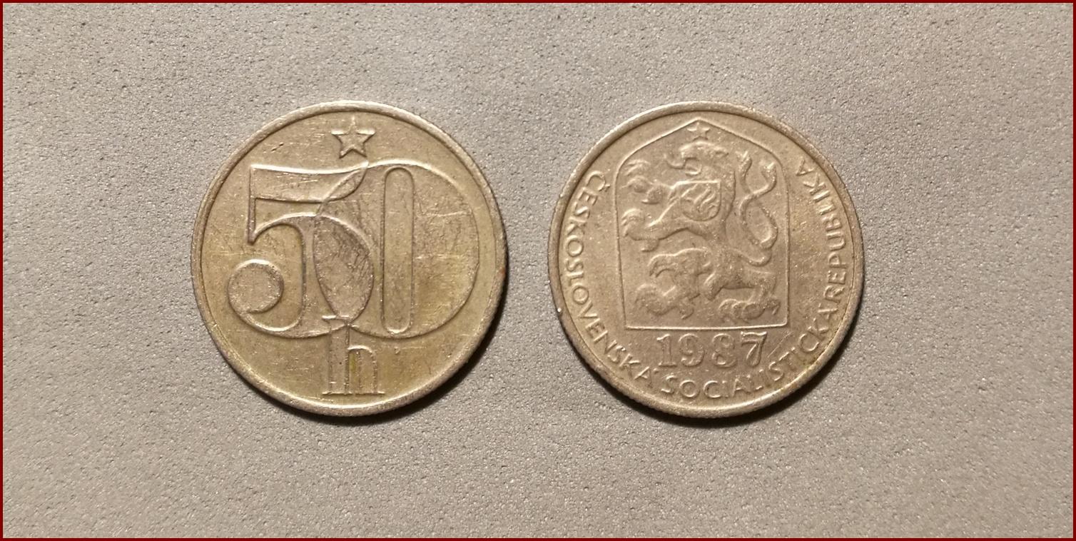 50 haléř 1987 mince Československo (50 h ČSSR) | Aukro